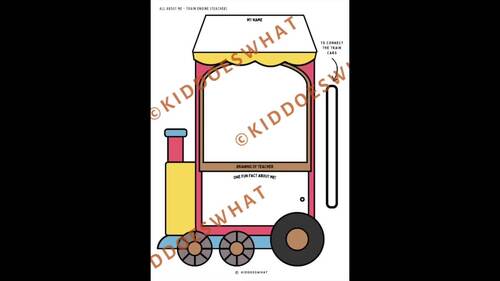 All About Me - Back to School Train Engine & Train Car Bulletin Board ...