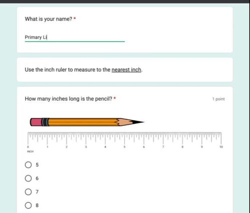 2nd Grade Math Measurement Google Form Assessment Bundle by Primary Library