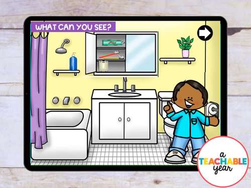 What Can You See? Bathroom Powerpoint Game | Great for ESL Classes
