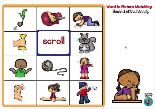 3 LETTER BLEND WORD TO PICTURE MATCH BOOM CARDS GAME BEGINNING ...