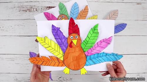 Feathered Turkey Craft - Cutting Practice - Scissor Skills ...