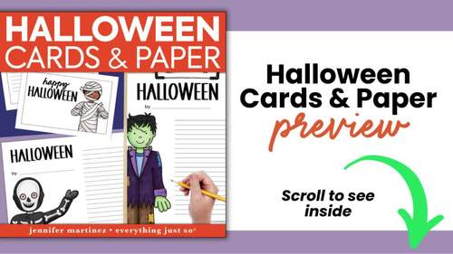 Halloween Writing Paper - Lined Writing Paper for Fall Writing Centers ...