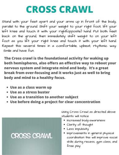 6 Week Move Plan Fine/Gross Motor Skills Child Development Behavior Skills