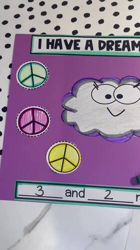 Martin Luther King Jr Addition Math Craft by The Teaching Diva Corner