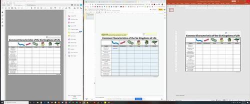 Six Kingdoms of Life Graphic Organizer | Editable, Printable & Distance ...