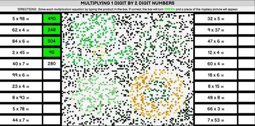 St. Patrick's Day #2 Multiplying 1 by 2 Digit Numbers Math Digital ...