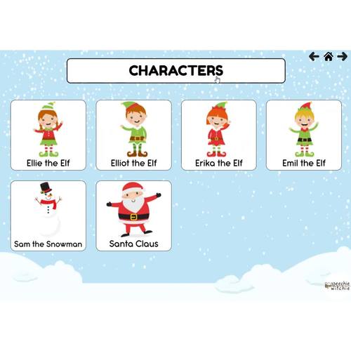 Christmas Short Story Speech Therapy WH Questions Sequencing Boom Cards