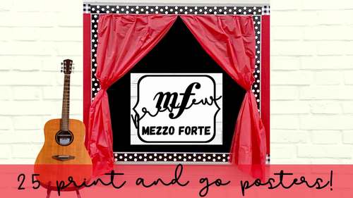 Farmhouse Music Symbols and Dynamics Posters - Music Decor Print and Go!