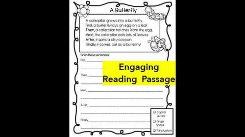 Sequencing of Events Short Reading Comprehension Passages Print and Digital