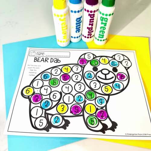 Hibernation Math and Literacy Worksheets Preschool | Animals in Winter