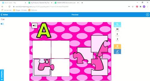 BOOM CARDS: Letters formattion. Alphabet puzzles Winter Distance Learning