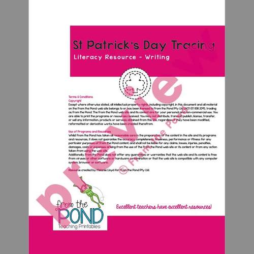 St Patrick's Day Fine Motor Activities - Tracing Pages by From the Pond