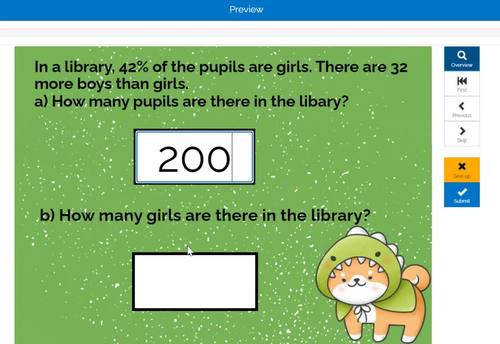 Percent word problem 30 boom card questions Spring 2022 by SG Math Guru