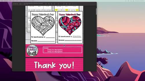 Two-Step Equations | Color by Number | Valentine's Day Activity ...