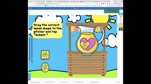 Summer Shapes with Lemonade BOOM Cards by Little Library of Learning