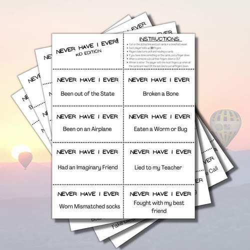 Never Have I Ever!! Kid Edition #2 by Wicked Good Student Study Hall