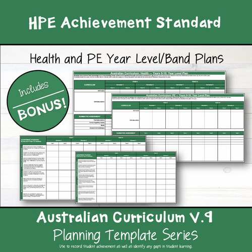 V9 Australian Curriculum HPE ACHIEVEMENT STANDARD CHECKLISTS - YRS 9-10