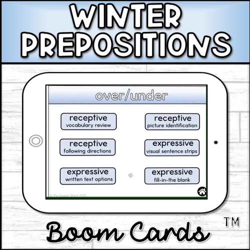 Winter Prepositions BOOM Cards™ - Set 2 by The Speech Shack | TPT