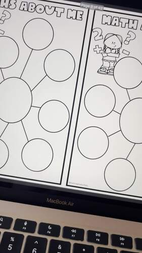 Math About Me Editable Printables Back to School Display Activity