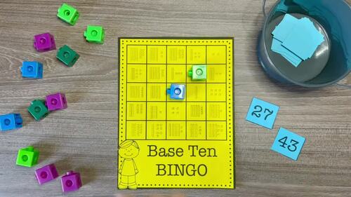 Base Ten BINGO Card Set - Place Value Game by The Teacher's Cottage