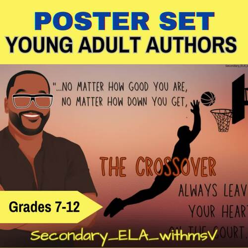 Contemporary YA Authors Bulletin Board Posters I by Secondary ELA with MsV