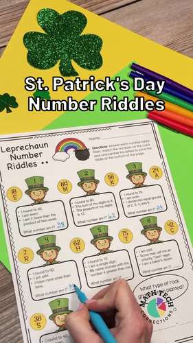 3rd Grade March Math Activities, St. Patrick's Day Craft, March Math ...