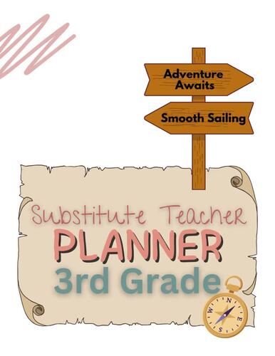 Adventure Themed- Emergency Sub-Binder Organizer by Teach Wise Texas