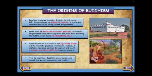 Buddhism: Life and Teachings Of Buddha Powerpoint. L14 World History.