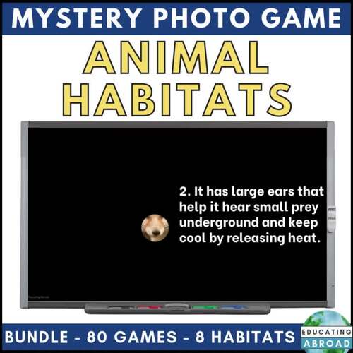 Animal Habitats and Adaptations BUNDLE | Biomes Mystery Photo Games