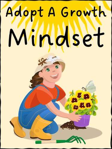8 PG COLORED GROWTH MINDSET BULLETIN BOARD POSTERS by MARYANNES BOOKSHELF