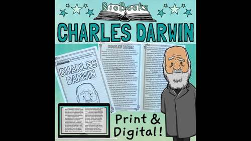 Charles Darwin Biography Reading Passage Activity Booklet PRINT and DIGITAL