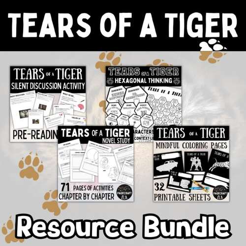 Tears of a Tiger BUNDLE of Novel Study Activities to Engage Learners