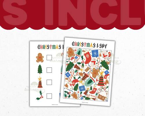 I Spy Christmas Activity | Festive Christmas Seek And Find Printable