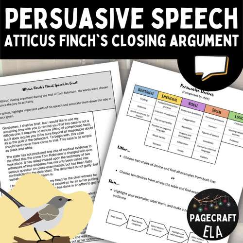 Analysis of Persuasive Devices | Atticus Finch's Closing Speech Argument