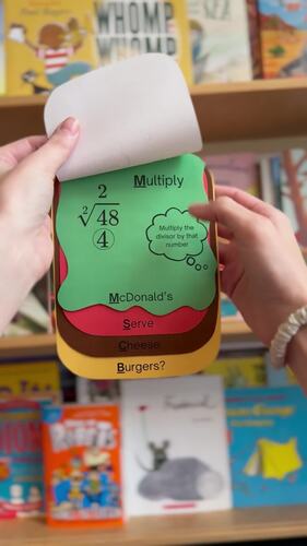 Hands-On Long Division Acronym Craft | Does McDonald’s Serve Cheese ...