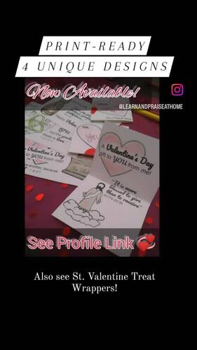 Catholic Saint Valentine's Day BUNDLE-Valentine's Day Cards, Wrappers ...