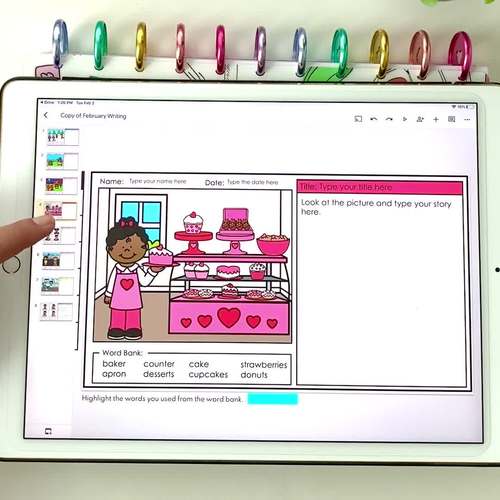 February Digital Writing Prompts Made for Google Slides™ | TPT