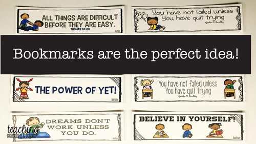 24 Primary Growth Mindset Bookmarks by Teaching Elementary and Beyond