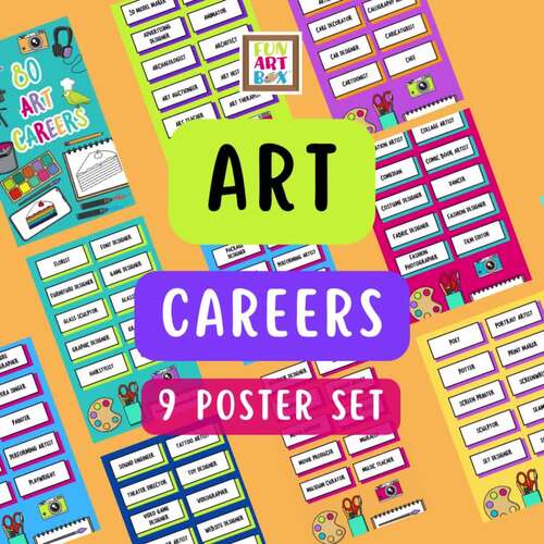 Art Careers Style #1 Classroom Posters by Fun Art Box | TPT