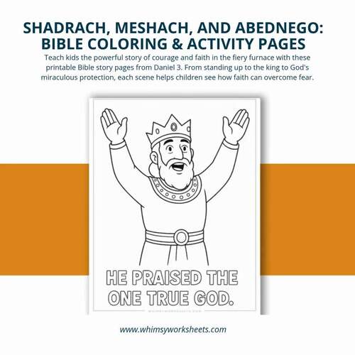 Shadrach, Meshach & Abednego | Sunday School Old Testament Kids Activity