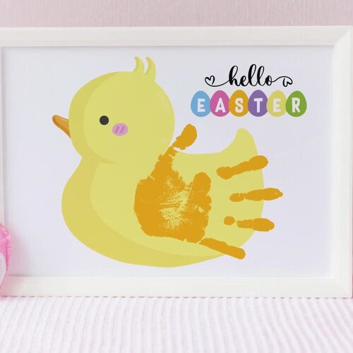 Handprint Easter Craft | Toddler Handprint Template | Spring & Easter ...