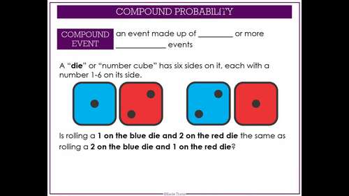 Compound Probability Teaching PowerPoint 7th Grade Math by Kacie Travis