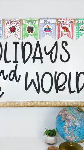 Holidays Around the World | Bulletin Board Kit by Cowie's Kinders LLC