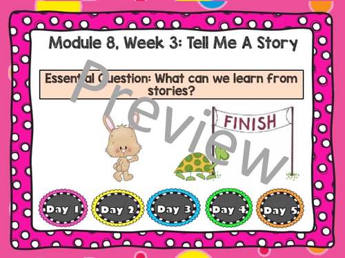 HMH Into Reading SMART Board Lesson Module 8, Week 3 First (1st) Grade
