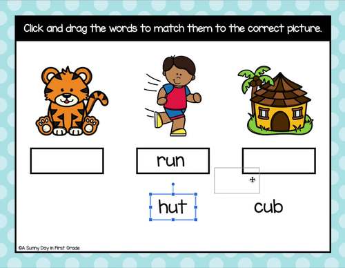 Short u CVC Activities for Google Slides™ by A Sunny Day in First Grade