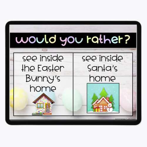 Easter Digital Would You Rather? by Sprinkle it with French | TPT