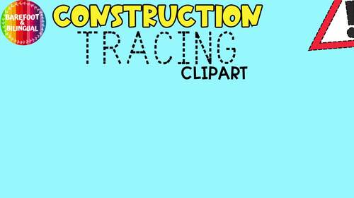 Construction Tracing Clipart | Construction Clipart for Fine Motor ...
