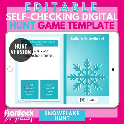 Snowflake Hunt Google Slides PowerPoint Editable Game Template | TPT