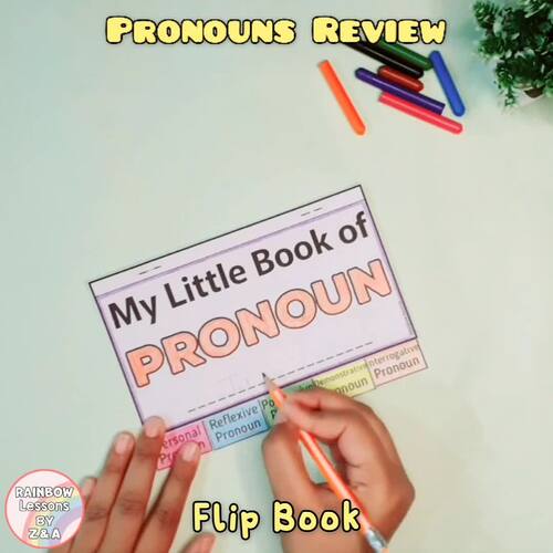 Pronouns Flip Book | Grammar Review | Pronouns Activity | Pronouns ...