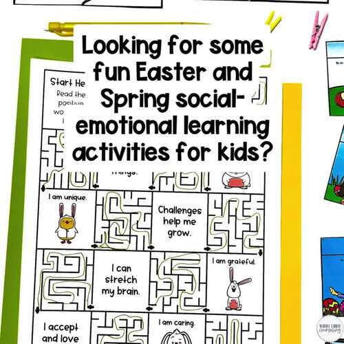 Easter Counseling Spring SEL Feelings and Social Skills Activities Game ...